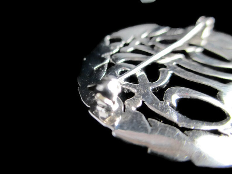 Vintage 1940s Harry Iskin Sterling Silver Marcasite Monogram - Etsy