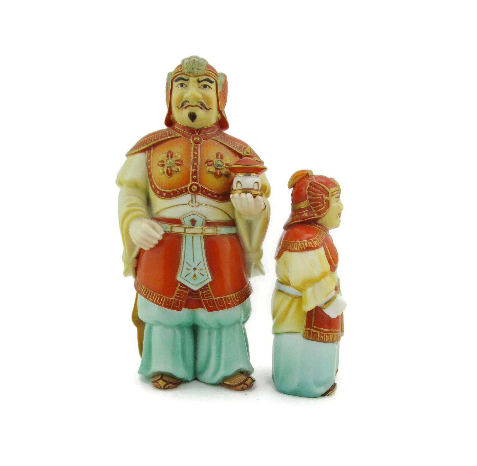 Toshikane Large BISHAMONTEN Figurine/7 Fortune Gods Arita Porcelain ...