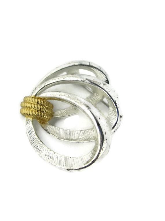 Vintage Napier Gold and Silver Tone Lasso Loops Brooch Pin - Etsy