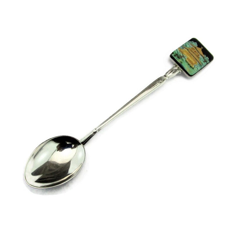 Toshikane Souvenir Spoon/kinkakuji Temple Golden Pavilion Tile/phoenix ...