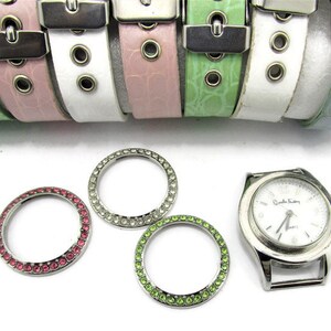 Quacker Factory Watches/set of Two 2 /8 Changable Bands /pastel Colors ...