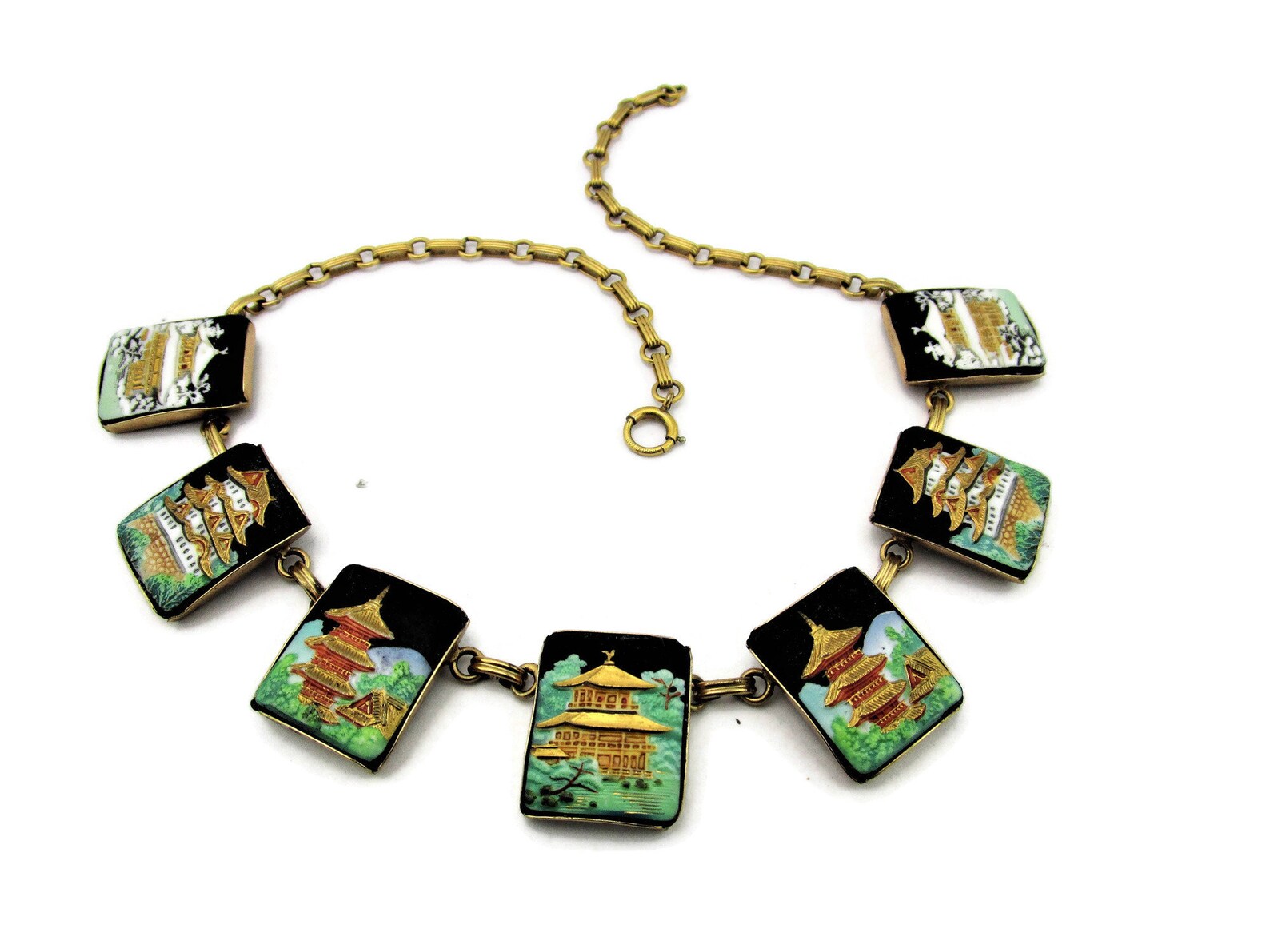 トシカネ Toshikane Necklace/historical Landmarks of Japan/12k Gold Filled ...