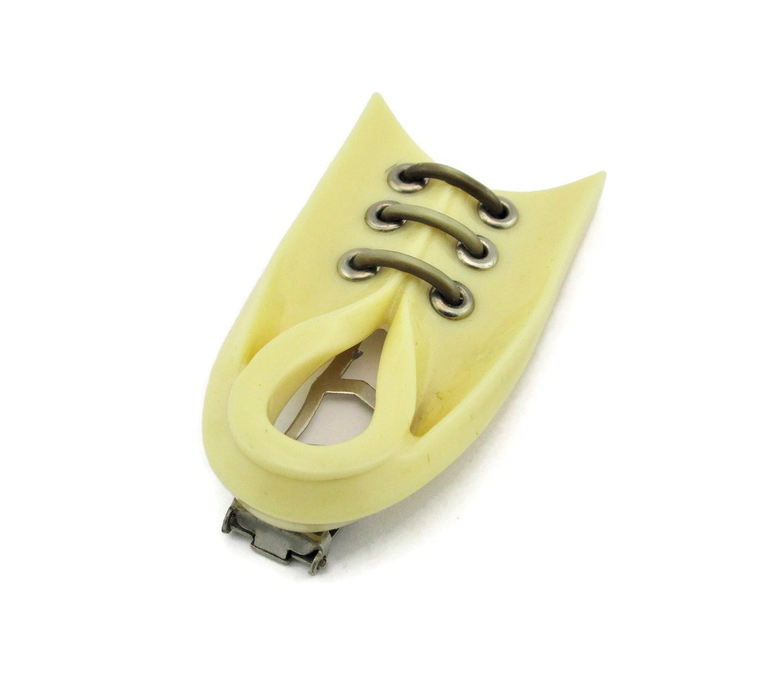 Opened -toe Shoe Dress Clip/celluloid Early Plastic/art Deco Figural ...