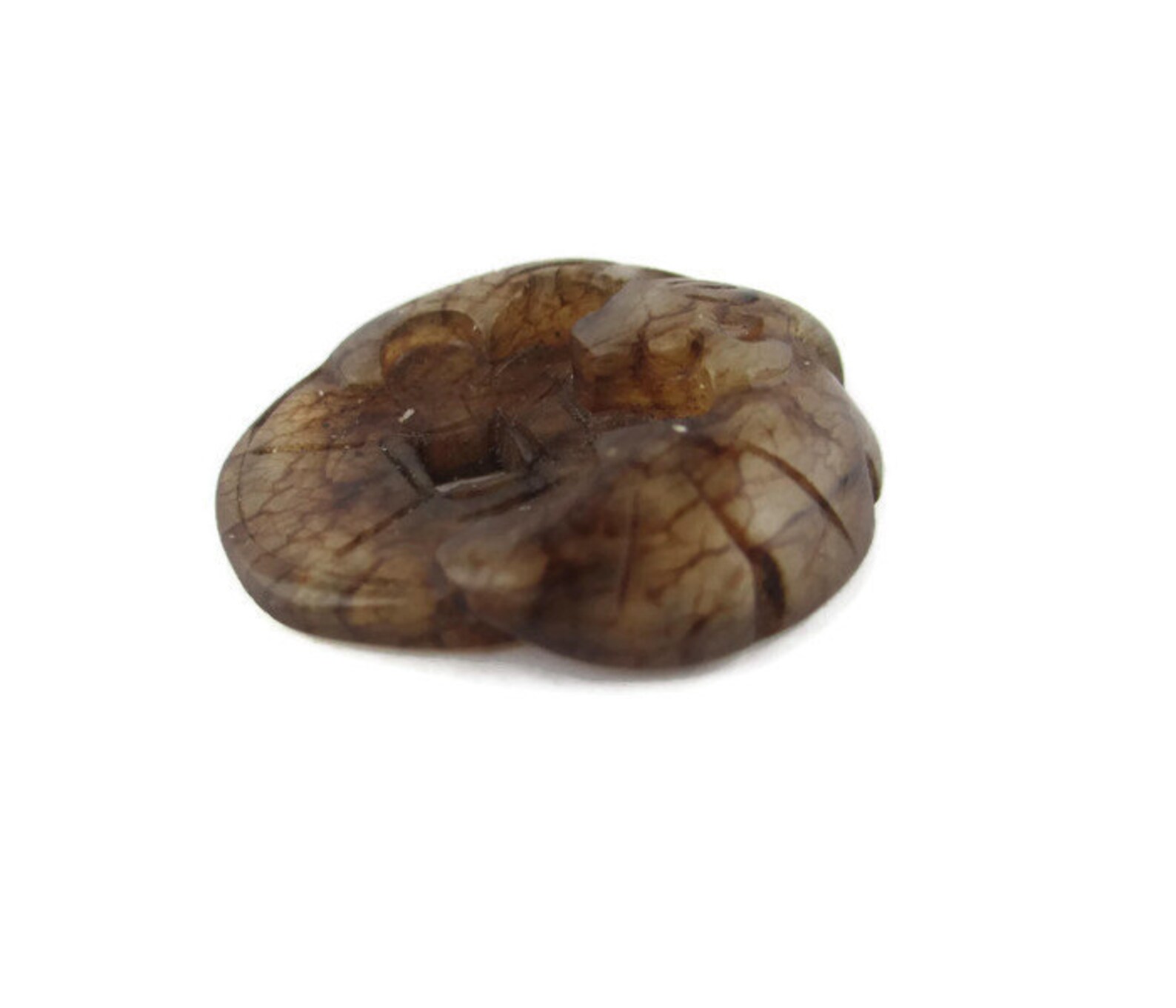 Brown Reticulated Jade Feng Shui Bat Coin/ Hand Carved Jade - Etsy