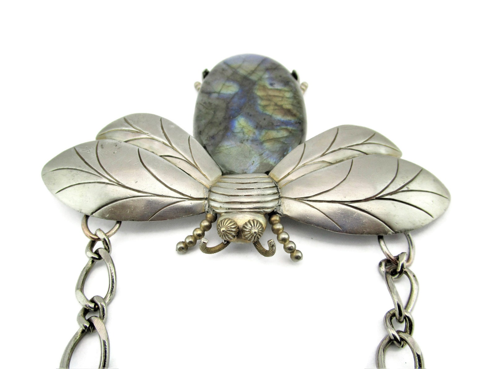 GARRISON NYC Giant Bug Pendant Necklace/ultra RARE Czech Mixed - Etsy