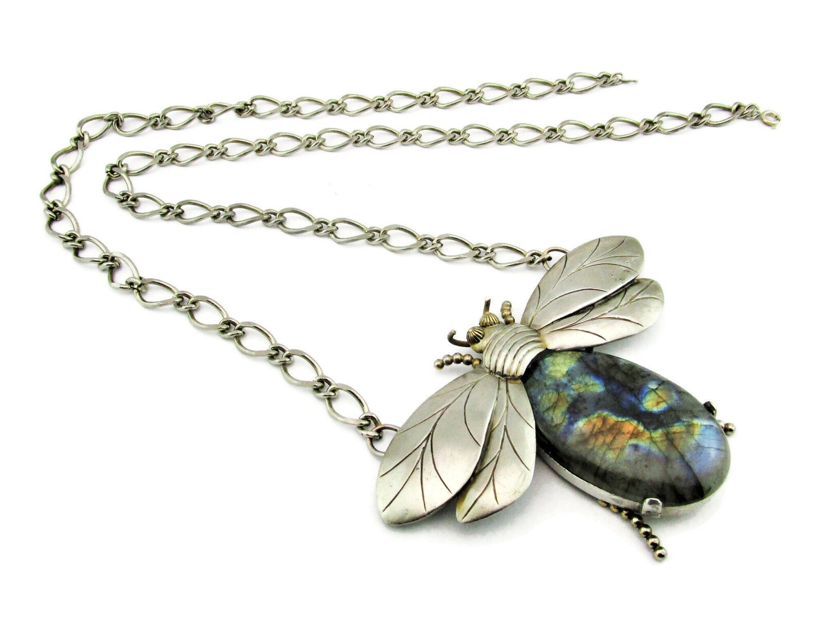 GARRISON NYC Giant Bug Pendant Necklace/ultra RARE Czech Mixed - Etsy