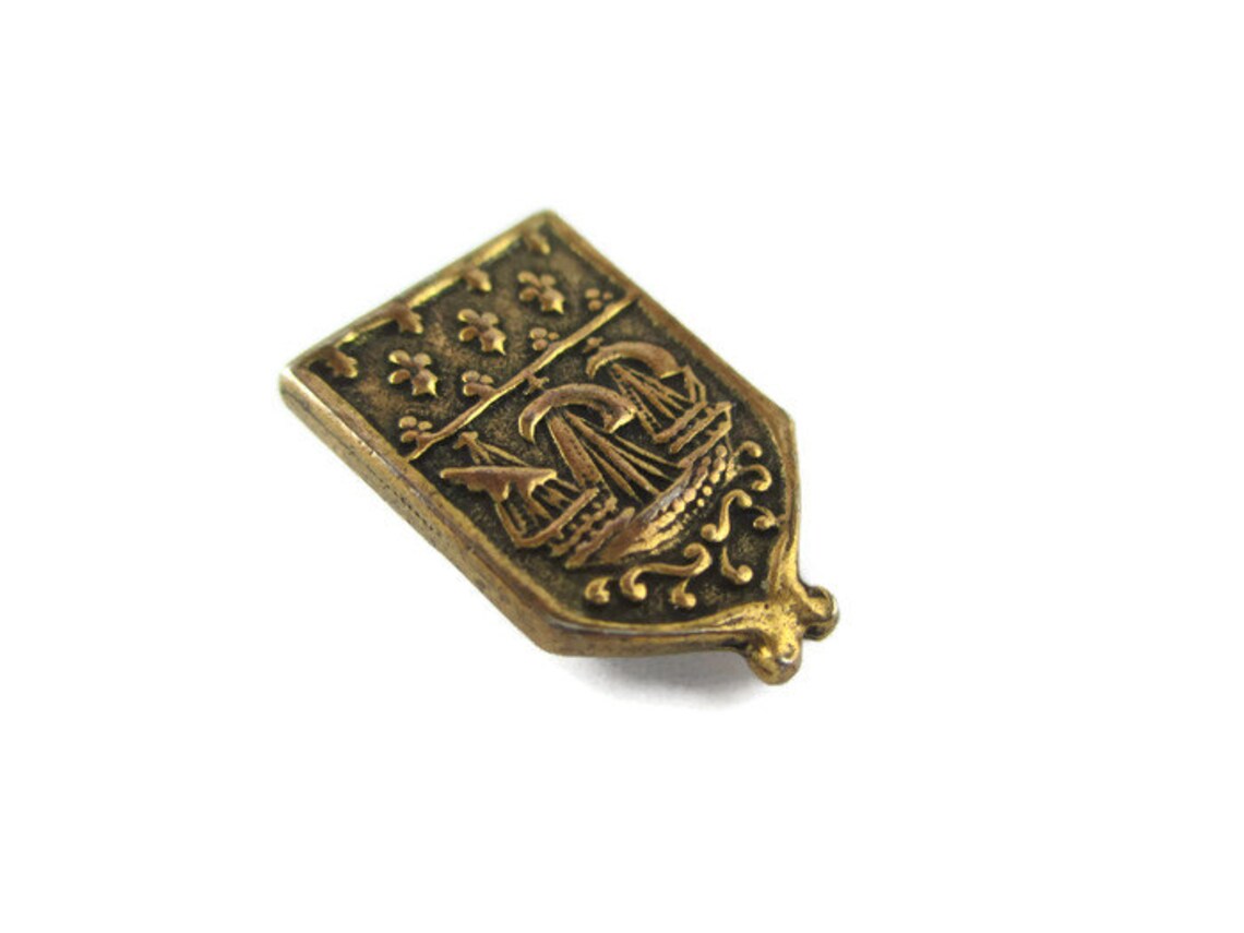 Heraldic Tie Tack / Double Sided Coat of Arms Tie Pin /royal - Etsy