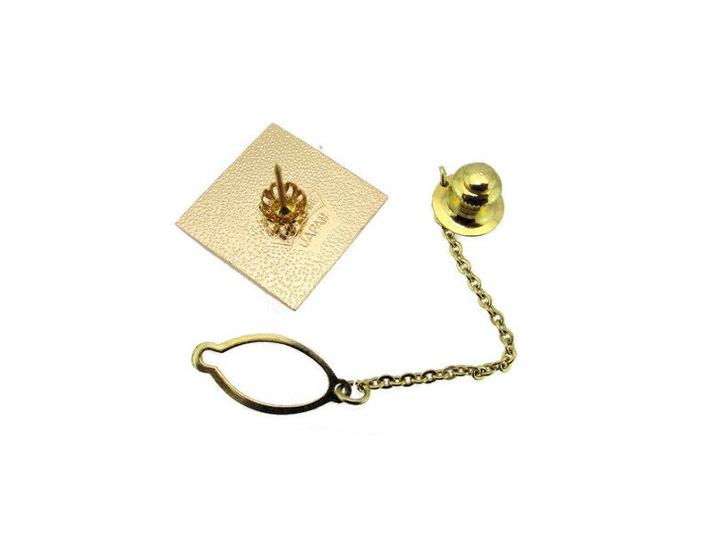 Toshikane Japan Cuff Links Set/green Chinese Dragon/ White Square Tiles ...