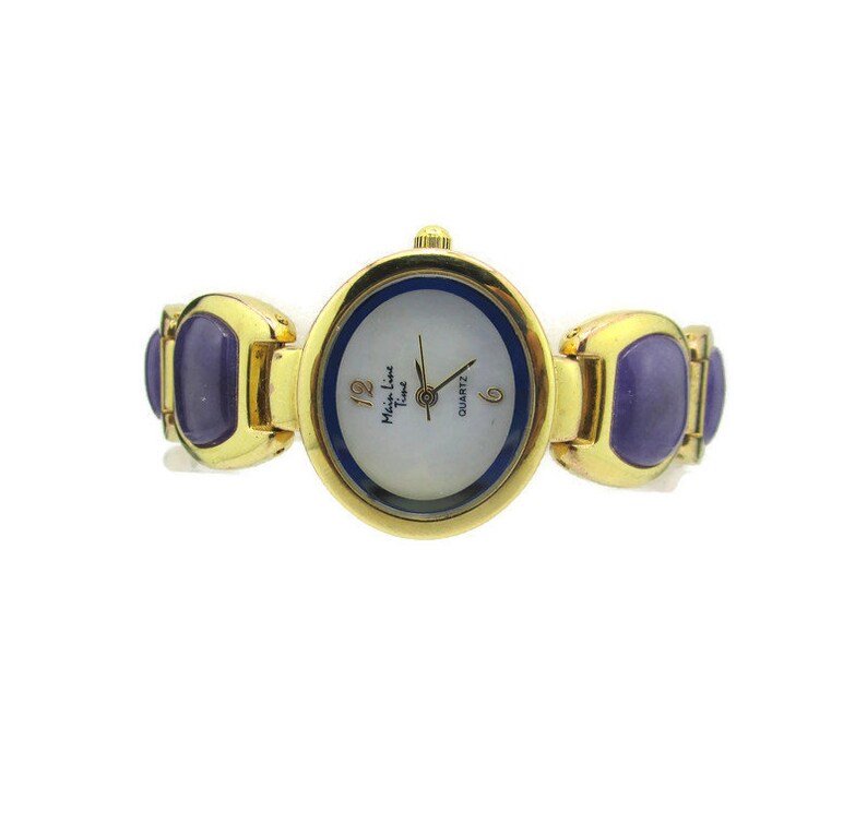 Main Line Time Jade Quartz Watch /Tested Purple Jade | Etsy