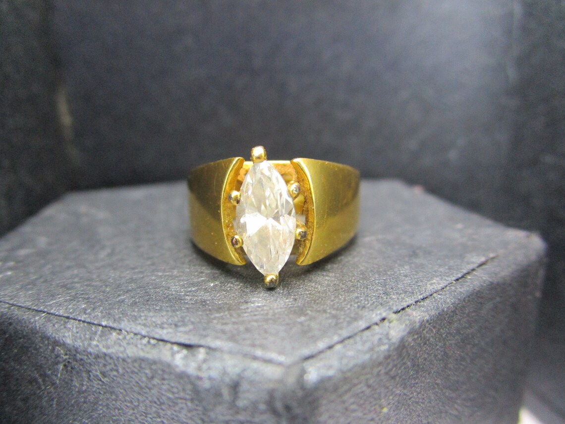 Espo Lind Cocktail Ring /joseph Esposito Marquise Crystal - Etsy
