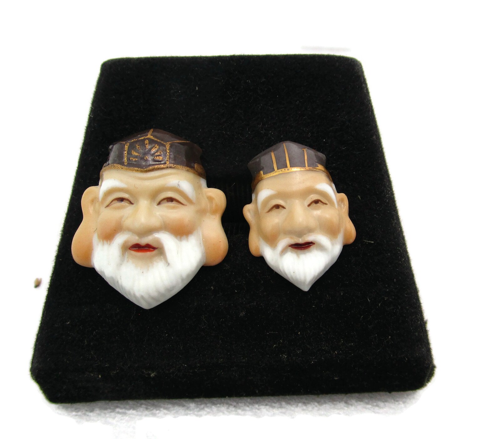 Jumbo Toshikane JUROJIN Button/27mm X 24mm /7 Fortune Gods /japan Arita ...