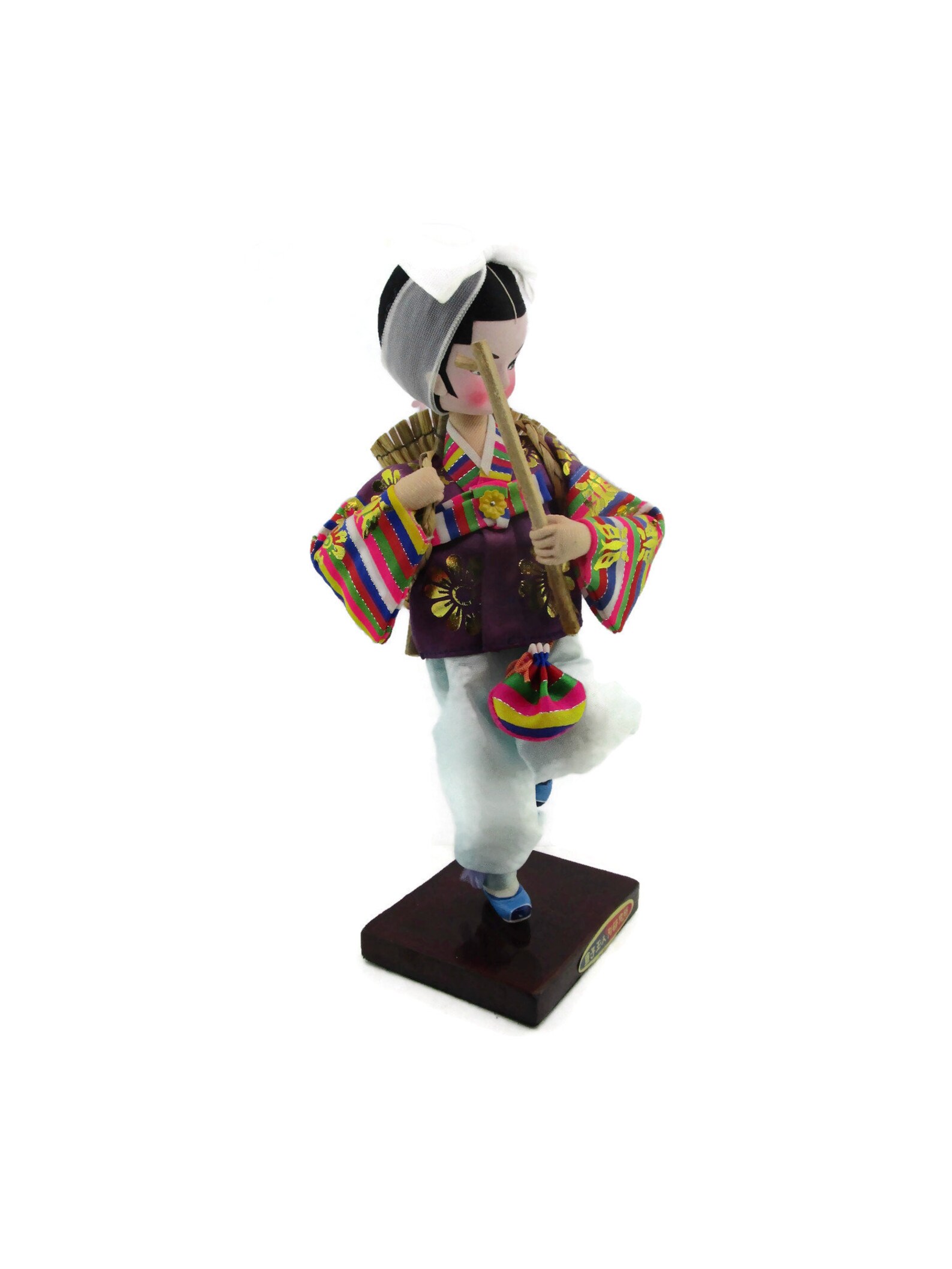 Saekdong Hanbok 10" Doll/south Korean Peasant Boy/in Violet Striped ...