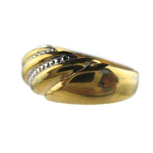 Vintage Uncas 14k HGE Multi Tone Dome Ring Size 7 - Etsy