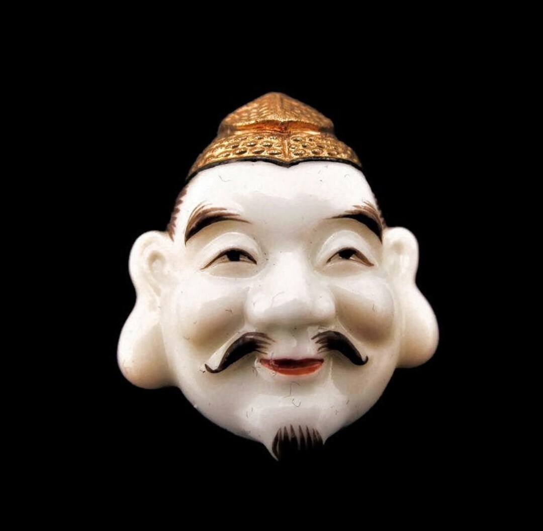 Jumbo Toshikane EBISU Button/size 26mm X 24mm /7 Fortune Gods /japan ...