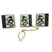 Toshikane Japan Cuff Links Set/green Chinese Dragon/ White Square Tiles ...