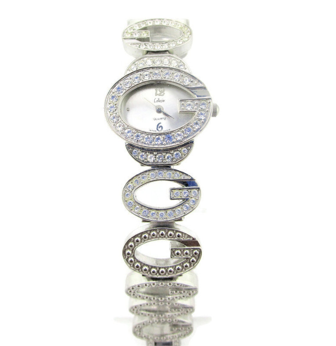 Collezio Rhinestone Watch/japan Quartz Movement/silver Tone Dial ...