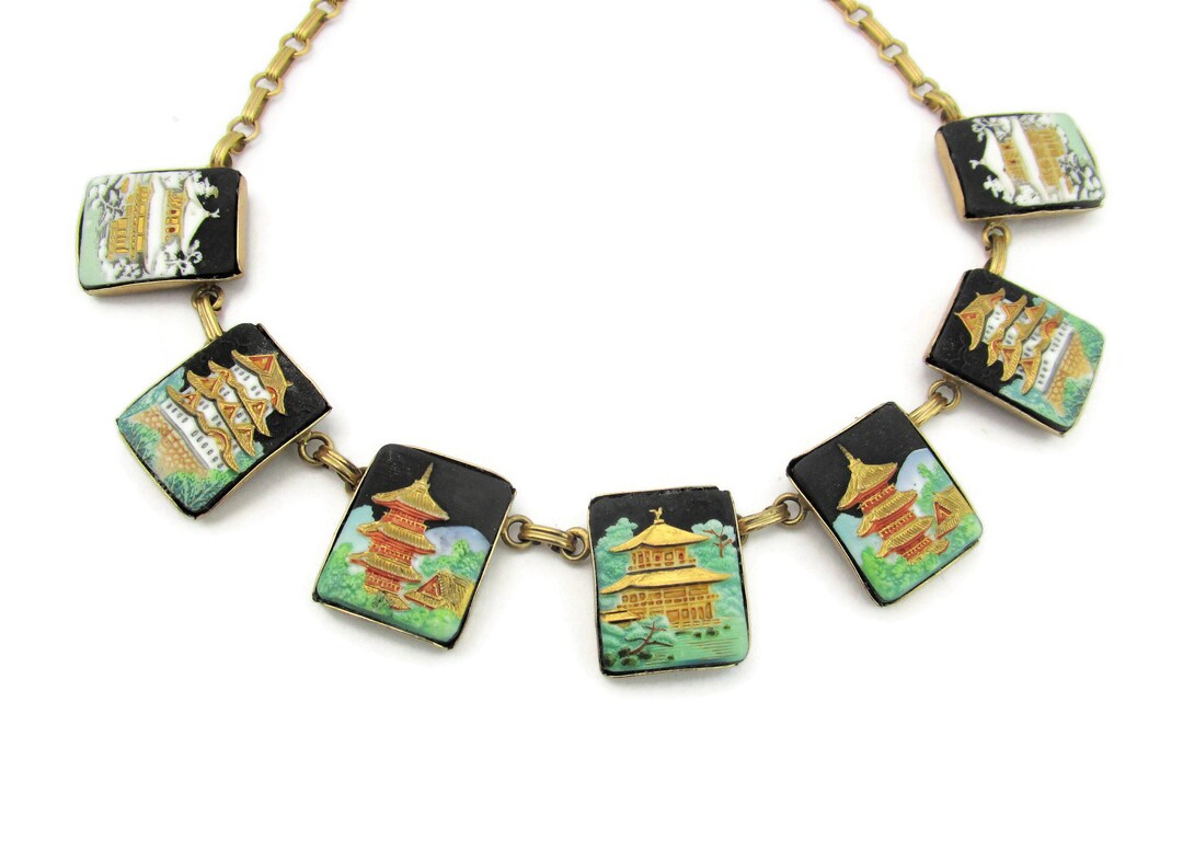 トシカネ Toshikane Necklace/historical Landmarks of Japan/12k Gold Filled ...