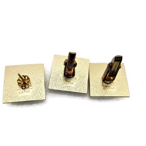 Toshikane Japan Cuff Links Set/green Chinese Dragon/ White Square Tiles ...