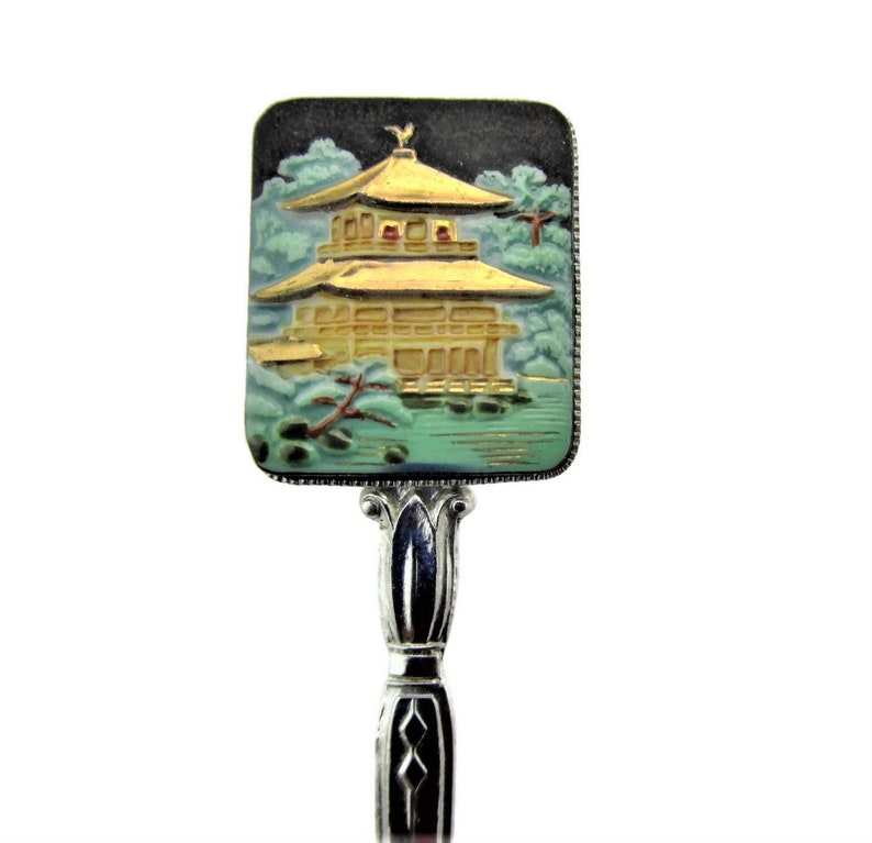 Toshikane Souvenir Spoon/kinkakuji Temple Golden Pavilion Tile/phoenix ...