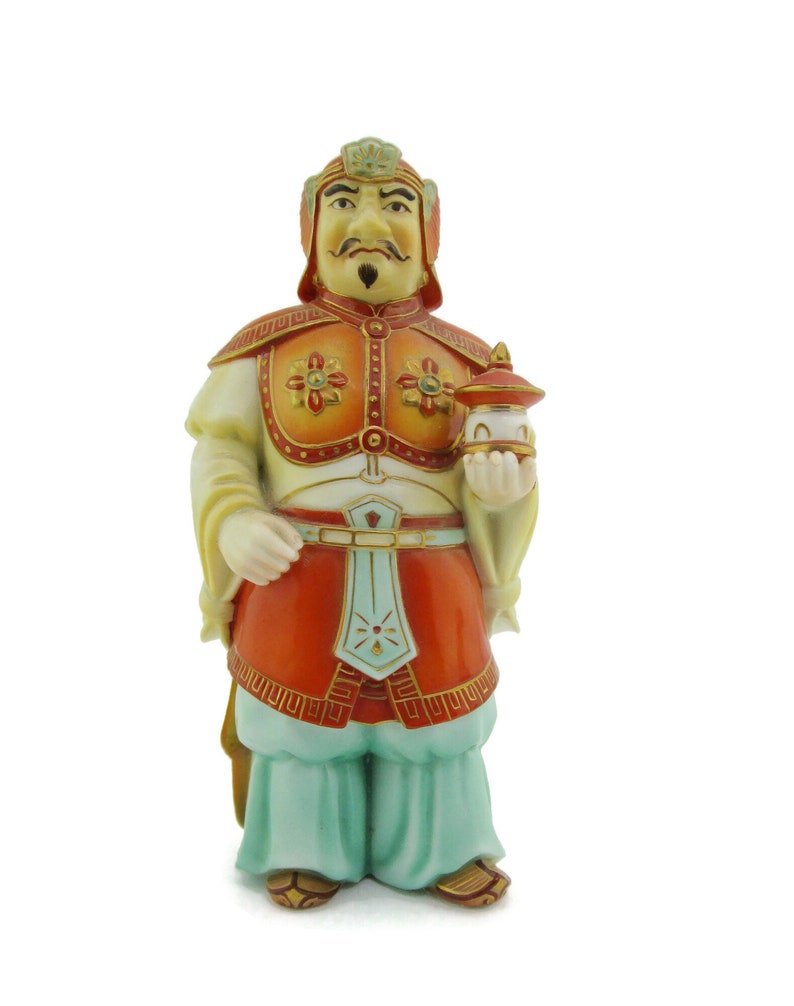 Toshikane Large BISHAMONTEN Figurine/7 Fortune Gods Arita Porcelain ...