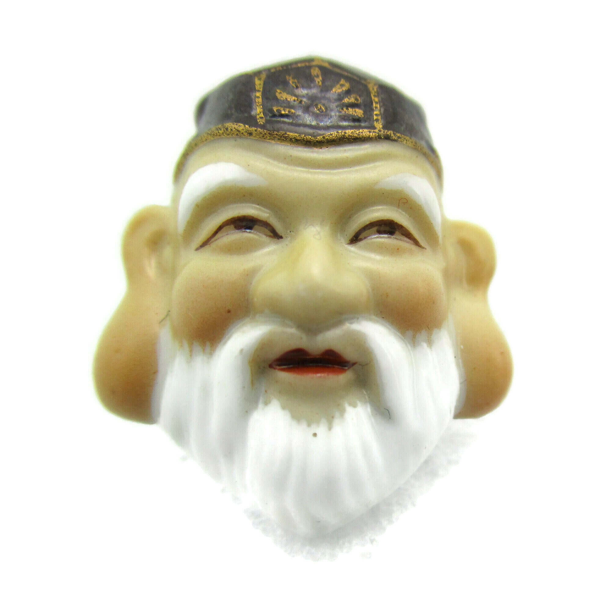 Jumbo Toshikane JUROJIN Button/27mm X 24mm /7 Fortune Gods /japan Arita ...