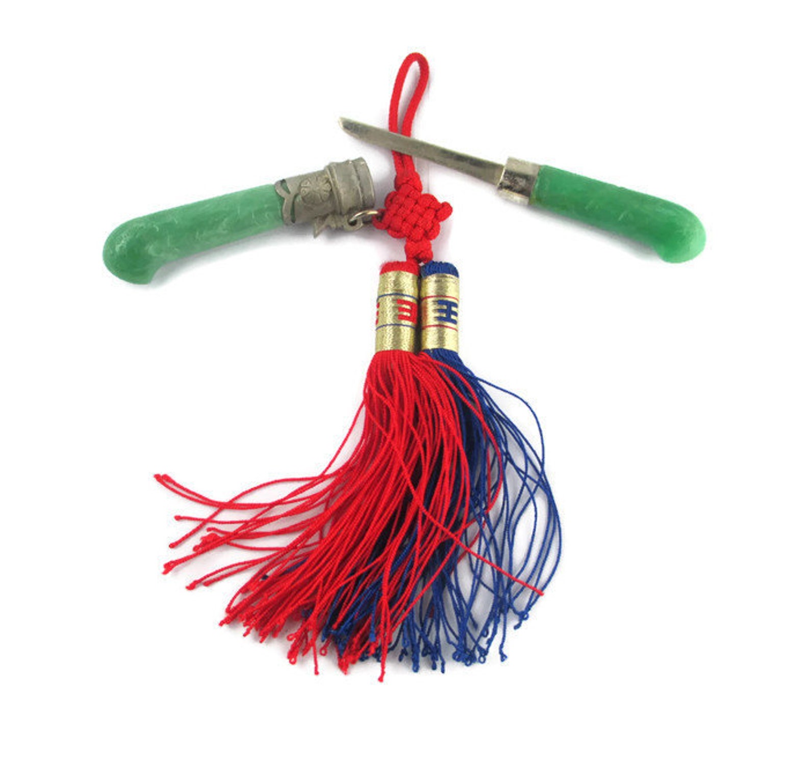 Vintage Feng Shui Sword Knife Mystic Knot Silk Cord Double - Etsy