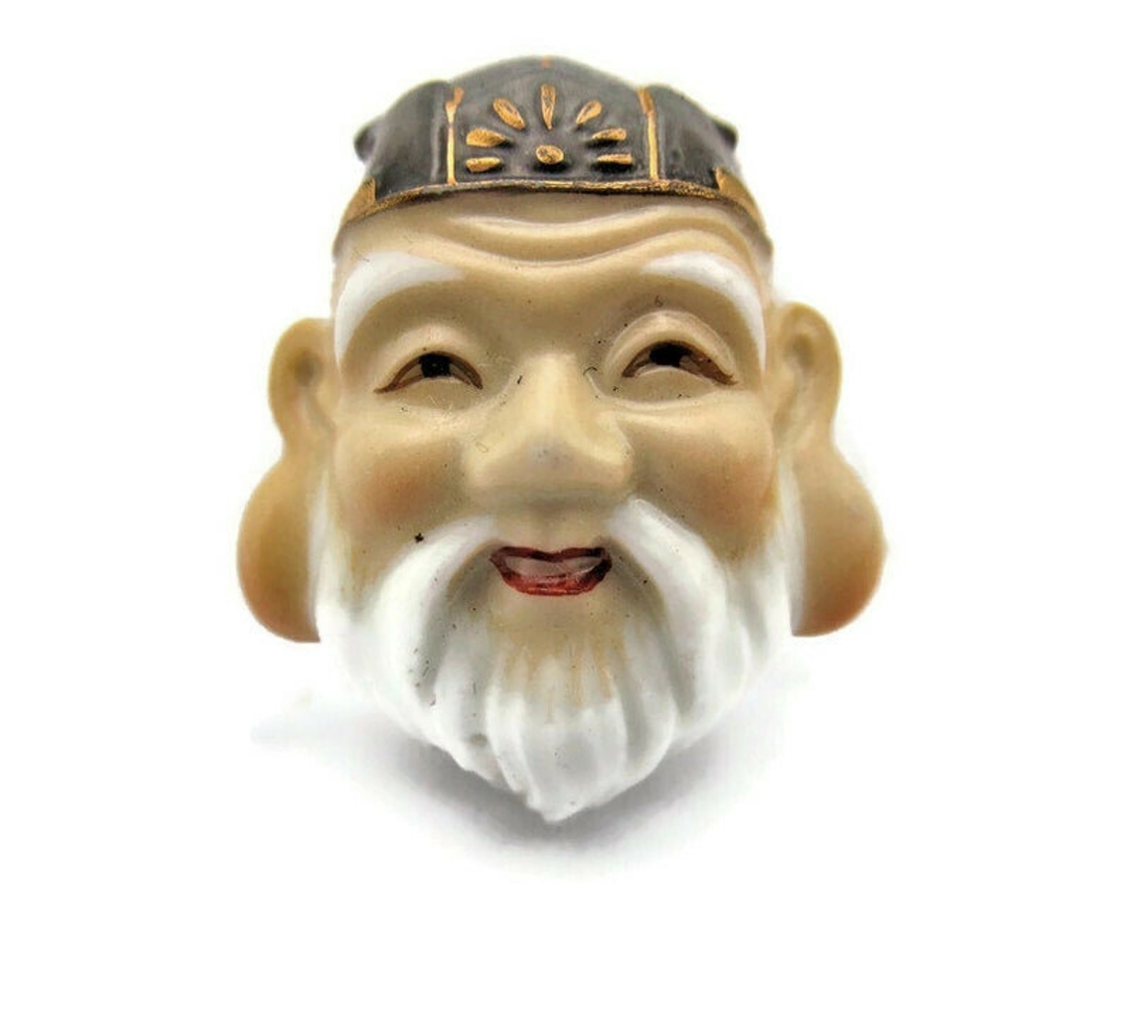 Jumbo Toshikane JUROJIN Button/27mm X 24mm /7 Fortune Gods /japan Arita ...