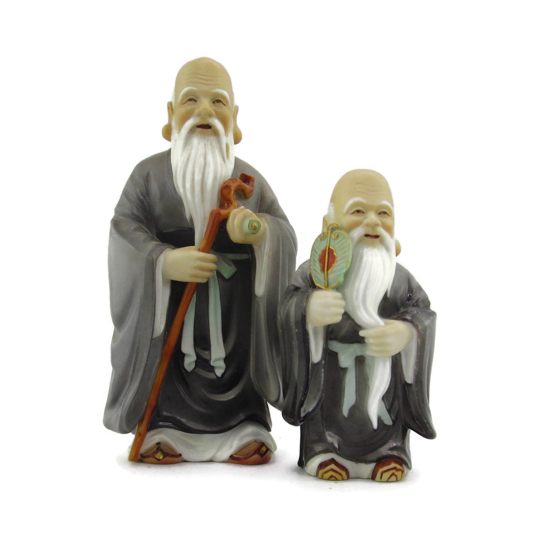 Toshikane Large FUKUROKUJU Figurine/7 Fortune Gods Arita Porcelain /七福神 ...