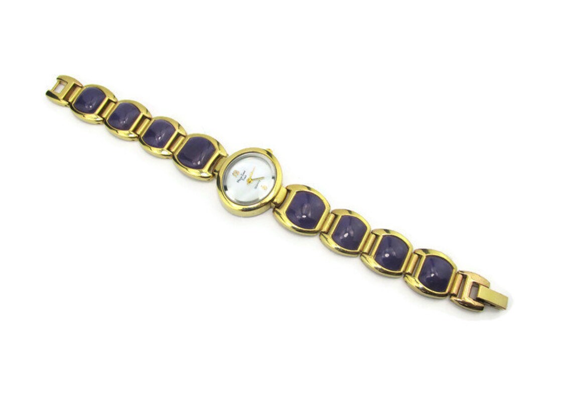 Main Line Time Jade Quartz Watch /tested Purple Jade - Etsy