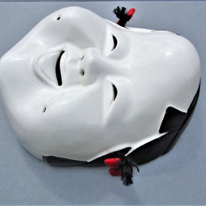 Large Okame Mask/smiling Maid for Japanese Noh Play /hand Painted Arita ...