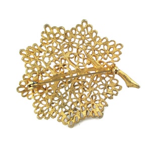 Vintage Openwork Filigree Leaf Motif Pin Brooch - Etsy