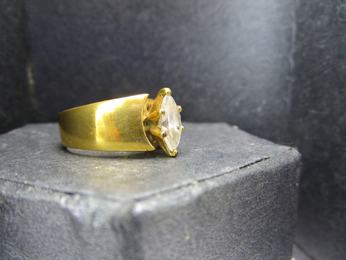 Espo Lind Cocktail Ring /joseph Esposito Marquise Crystal - Etsy