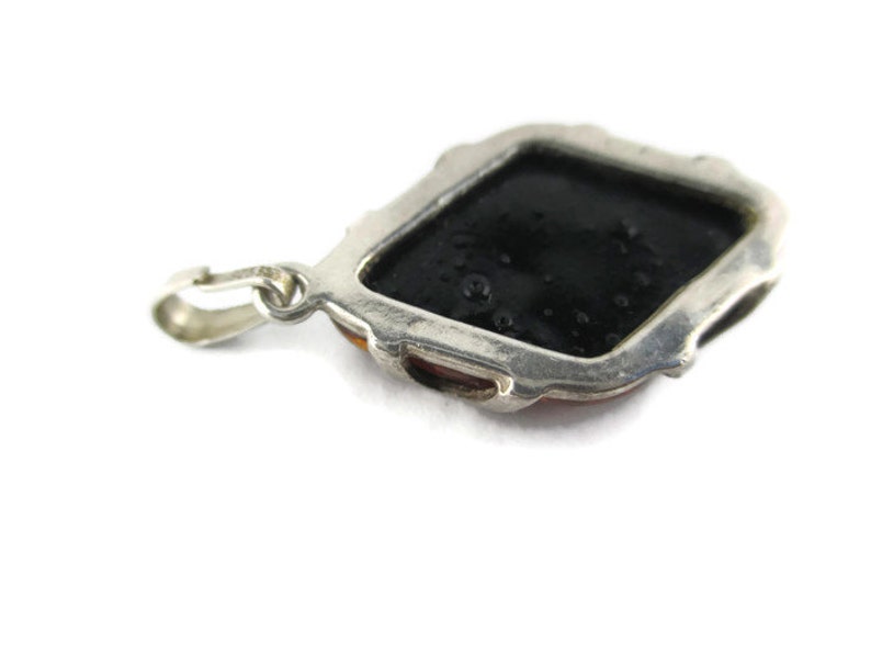 Vintage Kite Shaped Baltic Amber Sterling 925 Silver Pendant - Etsy