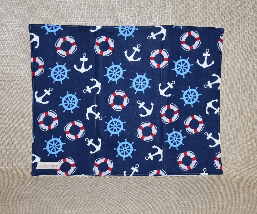 Nautical Dish Drying Mat, Kitchen Counter Mat, Dish Drainer Mat, Ready ...