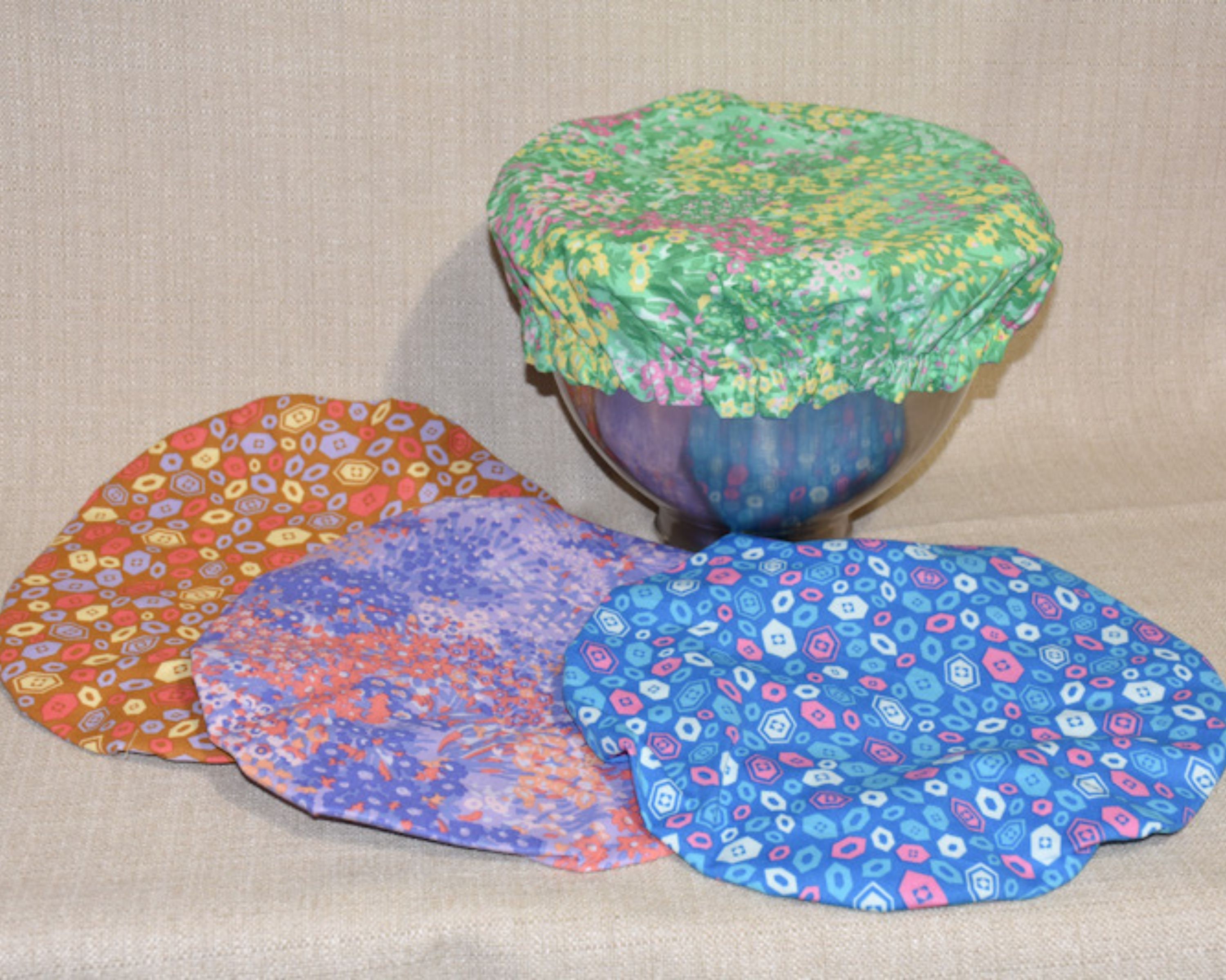 Reversible Fabric Bowl Cover: Handmade Mixing Bowl Lid - Etsy