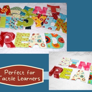 Fabric Alphabet Letters for Montessori, Sensory and Tactile Learning ...