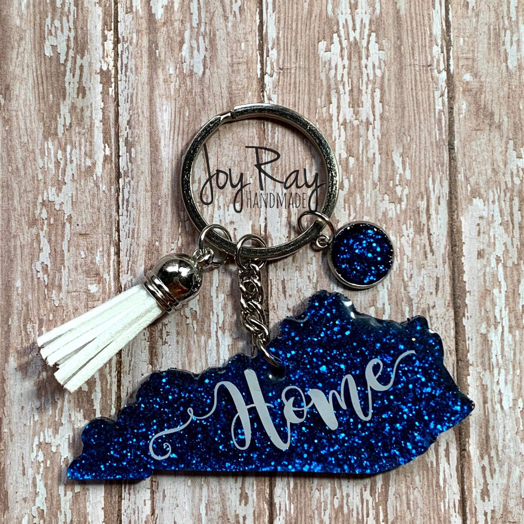 Kentucky State Acrylic Keychain Home State KY KY Wildcat KY - Etsy