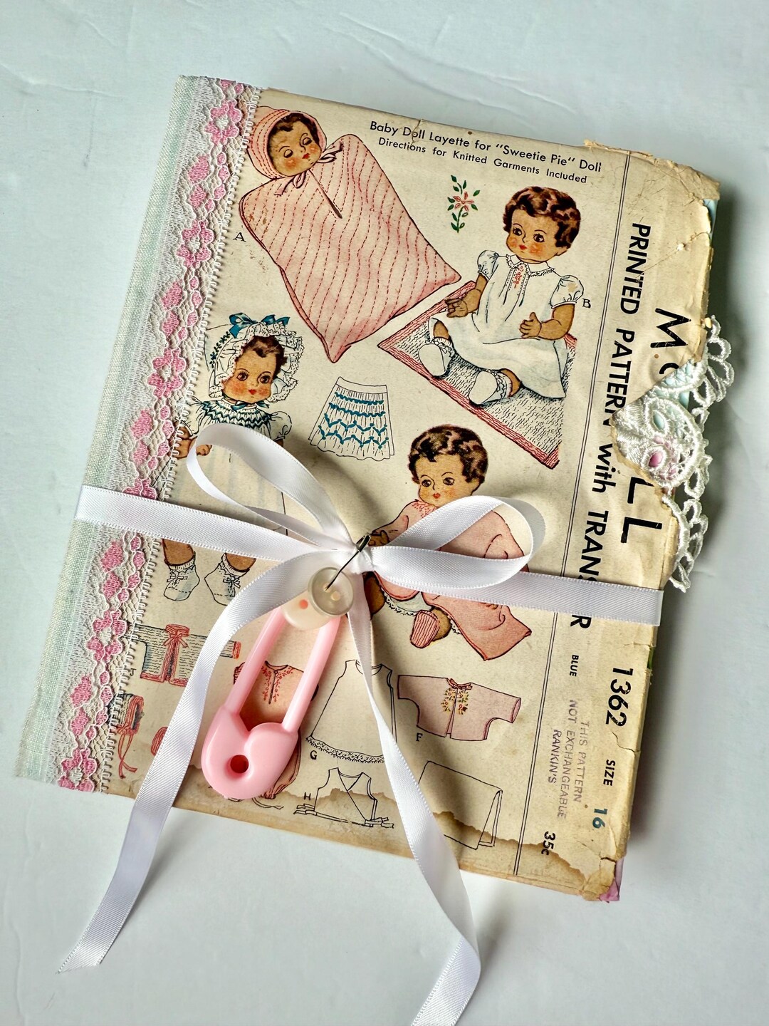Handmade Baby Girl Junk Journal - Memory Book - Keepsake Baby Book ...