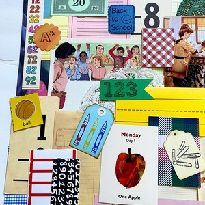 Vintage Back to School Themed Ephemera Pack Retro School Ephemera Junk ...