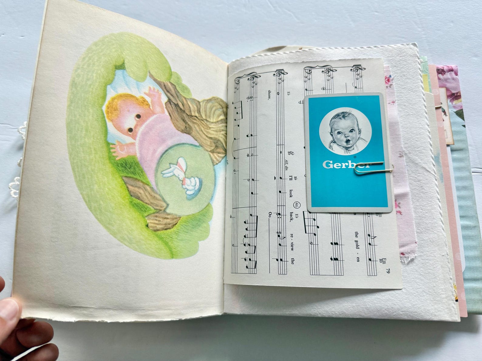 Handmade Baby Girl Junk Journal - Memory Book - Keepsake Baby Book ...