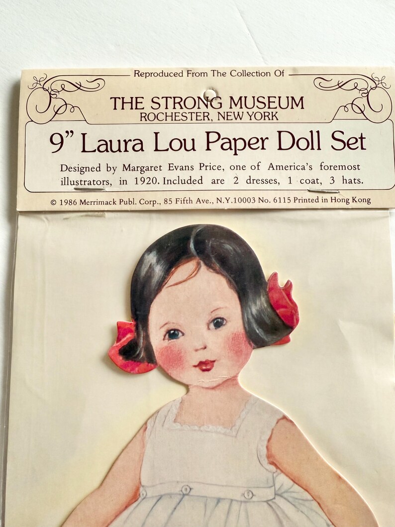 Vintage Paper Doll Set - Laura Lou - 9 Inch - 1920 Margaret Evans Price ...
