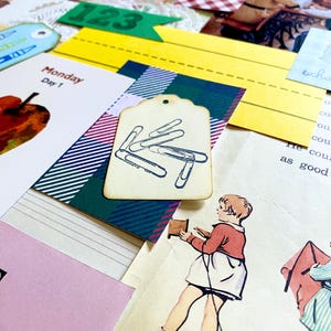 Vintage Back to School Themed Ephemera Pack Retro School Ephemera Junk ...