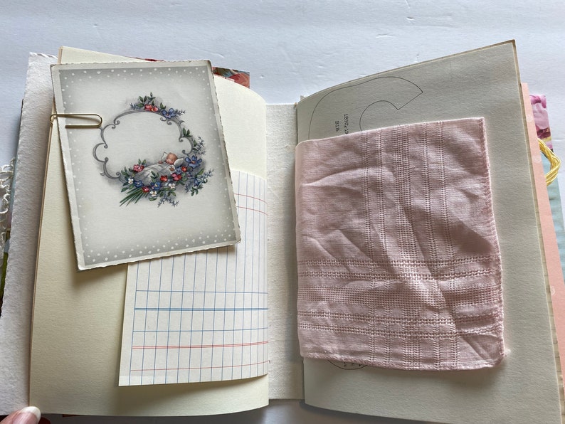 Handmade Baby Girl Junk Journal Memory Book Keepsake Baby Book Baby ...