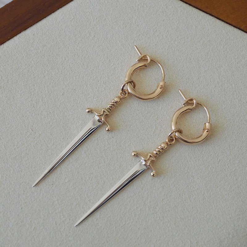 Sword Earrings - Etsy
