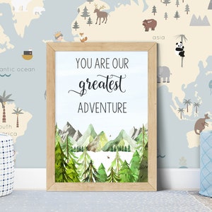 You Are Our Greatest Adventure Printable Nursery Decor Children's Room ...