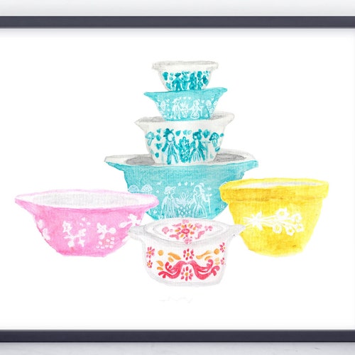 Vintage Pyrex Printable Kitchen Printable Wall Art Pyrex - Etsy