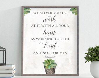 Colossians 3 23 - Etsy