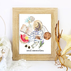 Sweet Summertime Printable Sign Summer Wall Decor 5x7 8x10 11x14 16x20 ...