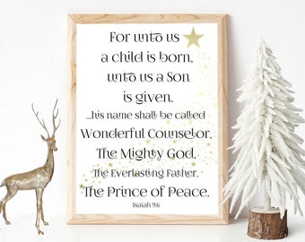Isaiah 9 6 | Etsy