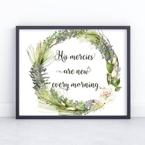 His Mercies Are New Every Morning Printable Calligraphy - Etsy